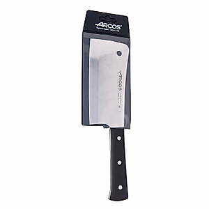 Arcos Cleaver Knife 6 Inch Nitrum Stainless Steel and 160 mm blade. 477 gr. Professional Knife for Boning. Ergonomic Polyoxymethylene POM Handle. Series Universal. Color Black