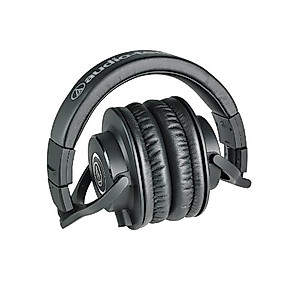 Audio-Technica ATH-M40x Professional Studio Monitor Headphone, Black, with Cutting Edge Engineering, 90 Degree Swiveling Earcups, Pro-grade Earpads/Headband, Detachable Cables Included