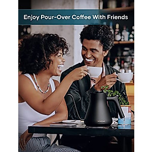 Electric Kettle, INTASTING Professional Electric Gooseneck Kettles, 0.65mm Ultra-Slim Spout, Precise Water Flow Control, 304 Stainless Steel Inner, 0.8L, Auto Shut-Off, Boil Dry Protection, Black