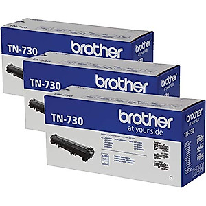 Brother TN-730 TN730 Genuine Black Toner DCP-L2550DW, HL-L2350DW HL-L2370DW, HL-L2370DW XL, HL-L2390DW HL-L2395DW MFC-L2710DW MFC-L2750DW MFC-L2750DW DCP-L2510-1,200 Pages / 3-Toner Cartridges