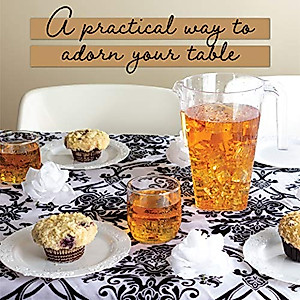 Plasticpro Clear Plastic Premium Water or Beverage Pitchers for Restuarants, Party's, or Schools 56 ounce Pack of 5