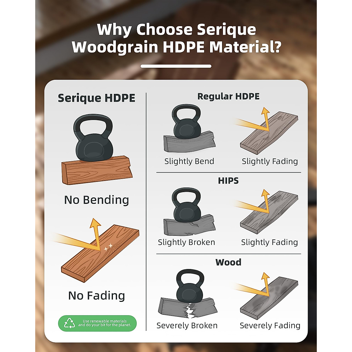 Serique Folding Adirondack Rocking Chair,4-in-1 Multifunctional Patio Chair with Retractable Ottoman, Outdoor Chair Wood Texture, Lawn Chair for Porch, Backyard, Pool(Grey)