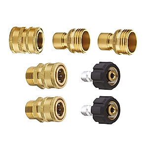 MTM Hydro Pressure Washer 7-Piece Hose Adapter Kit for use with Foam Cannons, Pressure Washers and Hoses