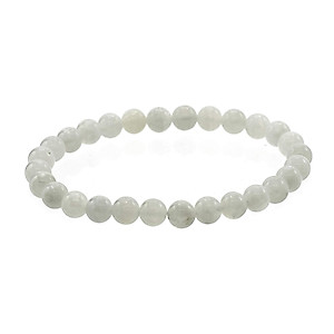 LTC Designs Shiny 6mm Round Moonstone Stackable Stretch Bracelet, 7" for Men, Women,and Teens.