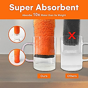 TIIKERI Super Microfiber Towels 6PCS for Cars Washing Polishing and Window Cleaning Supplies etc Multi-Purpose Use