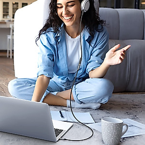 UGREEN Headphone Extension Cable 3.5mm Extension Gold Plated Aux Cable Audio Stereo Jack Male to Female TRS Cord Extender Compatible with iPhone iPad Phones Tablets Media Players, 6.6FT