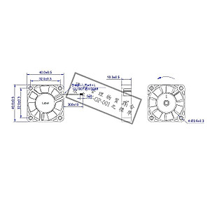 5 pcs package 40mm x 10mm fan ball bearing for 12V 3D printer replacement fan or 5V Raspberry Pi