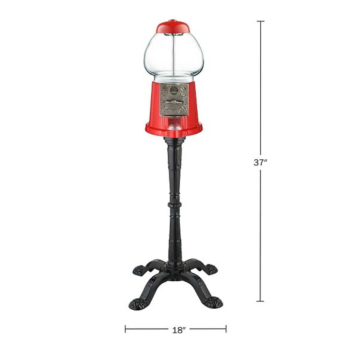 6260 Great Northern 15" Vintage Candy Gumball Machine & Bank with Stand - Everyone Loves Gumballs!