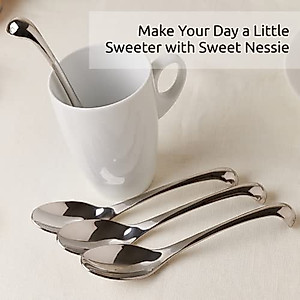 OTOTO Sweet Nessie Sugar Spoon (Set of 4) - Stainless Steel Tea Spoon - 100% Food Grade & Dishwasher Safe - Perfect Spoon for Tea & Coffee