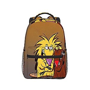 Pobecan Angry Anime Beavers Backpack Funny Laptop Back Pack Book Bag Hiking Outgoing Daypack For Women Mens