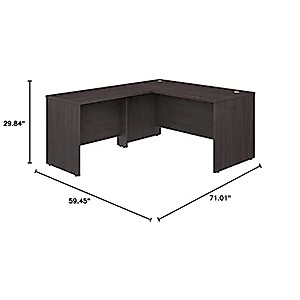 Bush Business Furniture Studio C L Shaped Desk with Return, 60W x 30D, Storm Gray
