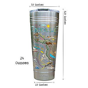 Catstudio Catalina Thermal Tumbler | Triple Wall Insulation With Non Slip Bottom | Great Travel Cup for Water, Coffee, Tea, or Smoothies