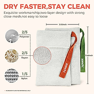 ZOMCHI 2 Pieces of Soap Bags with Gentle Roughness, Soap Savers for Bar Soap, Body Scrubbers for Use in Shower, Soap Exfoliating Bag