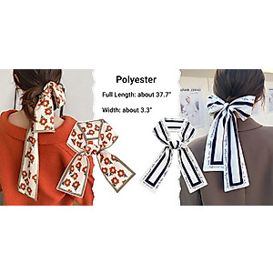 fashion ribbon scarf for hair 10 pcs hair scarf set chic polyester handbag handle ribbon scarf stylish hair headbands neck scarf neckerchief for women girls ladies