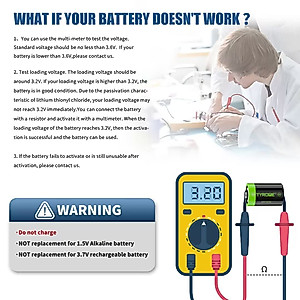 Tyrone ER14250 Battery [ 1/2 AA Size ][ 10 Pack ][ LS 14250 3.6V 1200 mAh Lithium Non Rechargeable ], Batteries Compatible for Dog Watch Fence Collars and Some of Baby Movement Monitor/Alarm Systems