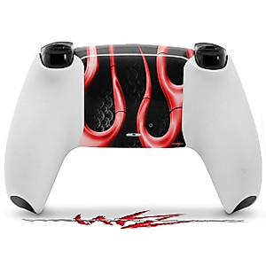 WraptorSkinz Skin Wrap compatible with Sony PS5 DualSense Controller Metal Flames Red (CONTROLLER NOT INCLUDED)