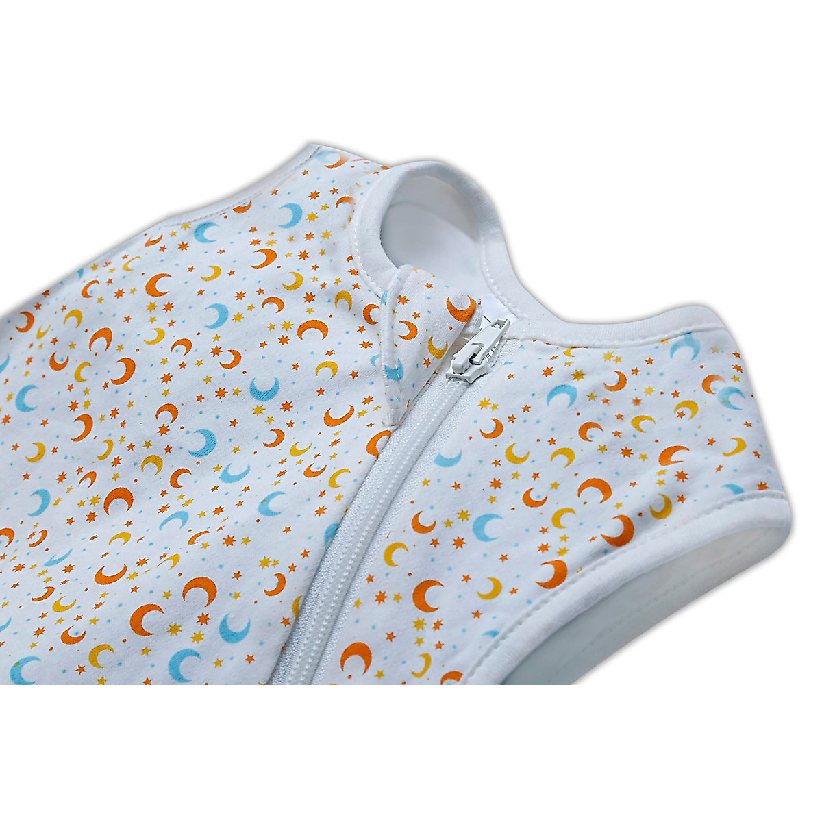 Baby Sleep Sack and Baby Bibs with 100% Cotton Material Toddler Sleeping Sack, Cute and Comfortable Baby Swaddle Sack has Adjustable Length for Infants and Toddlers (White, 6-15 Months)