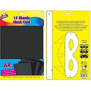 15 Sheets A4 Black Activity Card