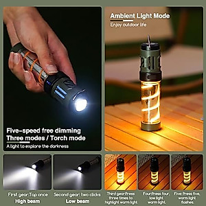 1pack Mosquito Repeller Lamp 329°F Heating 30ft Protection 3-in-1 Mosquitoes Killer USB Rechargeable Camping Light Flashlight,IPX5 Waterproof Portable Electric Bug Zapper Magnetic Design (2)