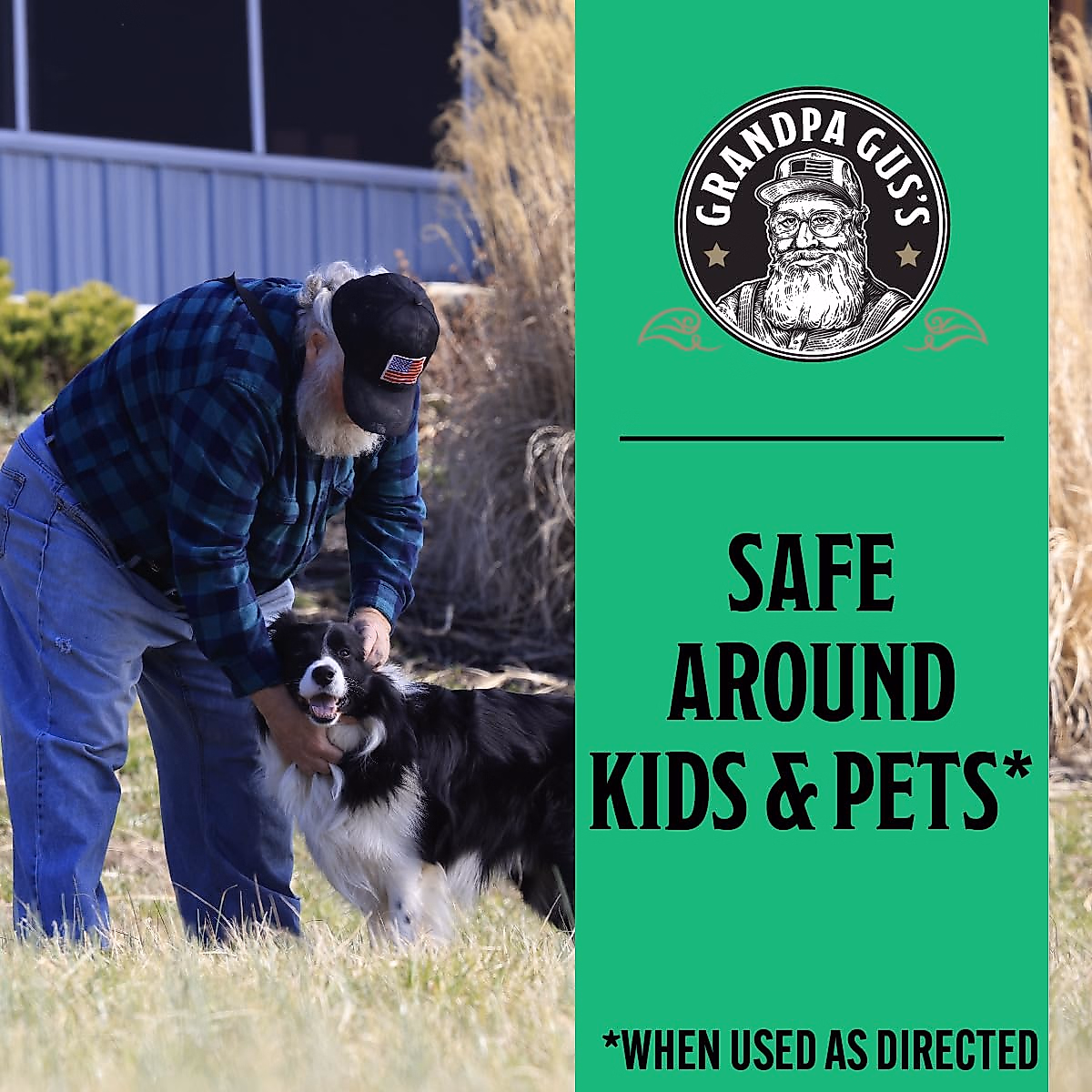 Grandpa Gus's Natural Advanced Pest Killer Concentrate, Plant-Based Actives Quick Kill Multiple Insect Species, Indoor & Outdoor Use, Light Scent, 3.7 fl oz (Pack of 2)