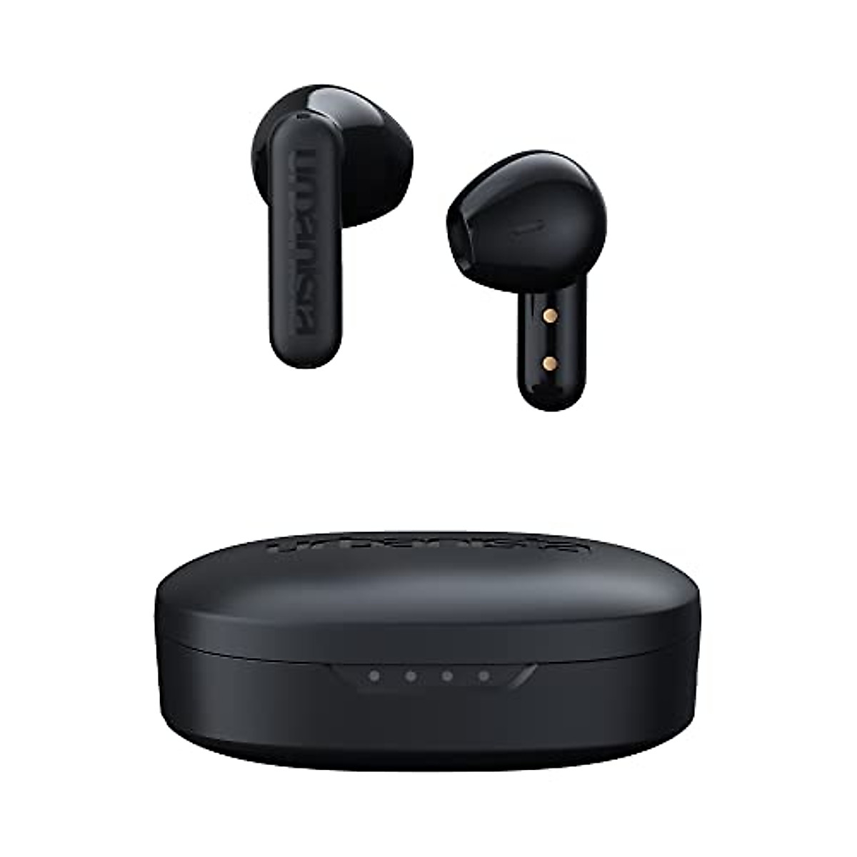Urbanista Copenhagen True Wireless Earbuds, Bluetooth 5.2 Earphones with Touch Controls & Noise Cancelling Microphone, 32 Hr Total Playtime, USB C Charging Case, IPX4 Water Resistant, Midnight Black