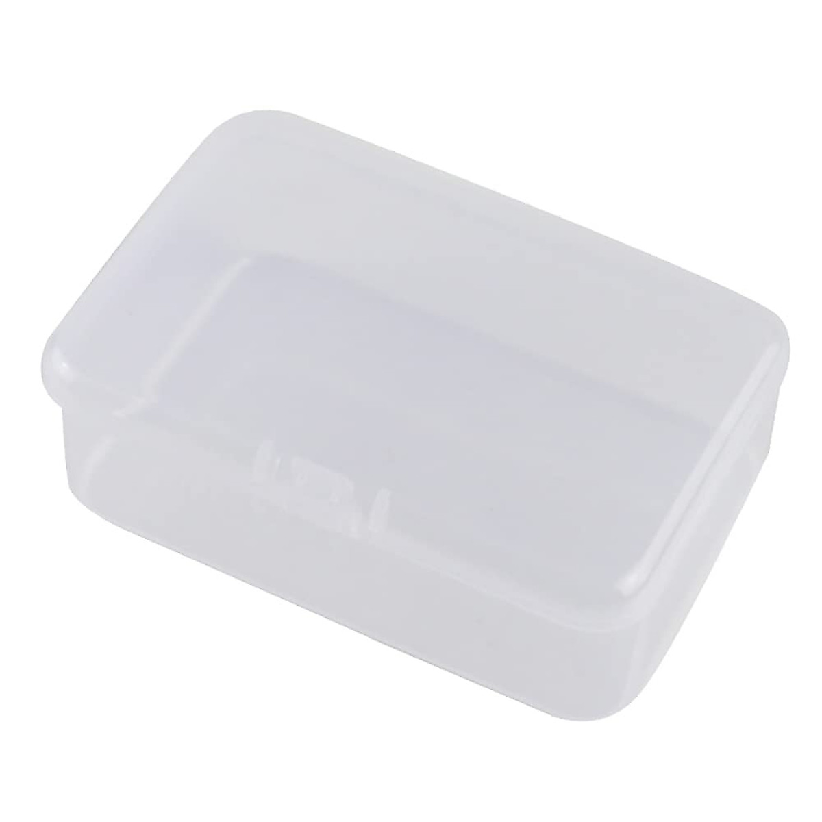4 Pcs Clear Plastic Storage Containers Small Bead Organizer Boxes Portable Travel Pill Cases with Hinged Lid