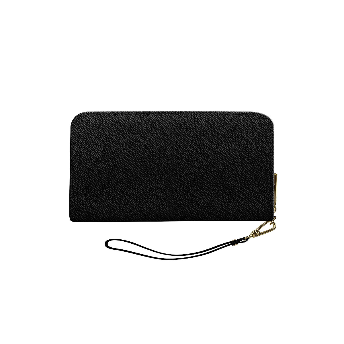 iDeal Of Sweden Chelsea Wristlet Wallet with Cellphone Pocket Clutch (Vegan Leather) (Saffiano Black)