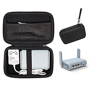 CaseSack case for GL.iNet GL-MT1300 (Beryl) VPN Secure Travel Gigabit Wireless Router and AC Adapter, Also for GL-AR750S-Ext, GL-AR750, GL-MV1000
