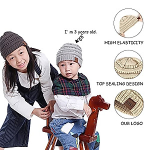 DYKL Packs Kids Baby Winter Warm Knit Hats for Boys Girls Soft Infant Baby Toddler Beanies for Boys Girls