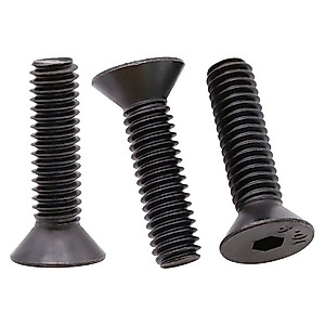 RoyceMart M6 x 20mm (30 Pack) Flat Head Socket Head Cap Screws, Grade 10.9 Black Oxide Finish, Machine Screws Full Thread Coverage