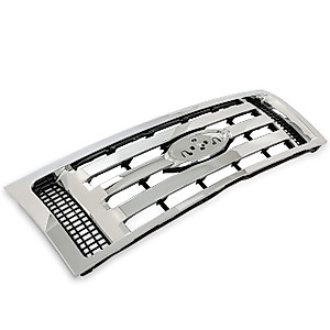 HECASA Front Bumper Grill Compatible with 2009-2012 Ford F150 9L3Z8200D FO1200511 Bumper Guard Cover Hood Grille Shell Chrome Silvery