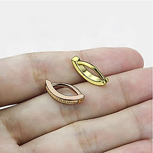 Piercingpops 2PCS 14g Sparkly CZ Clicker Belly Button Ring Surgical Stainless Steel Belly Ring Naval Ring Piercing Jewelry (2PCS CZ Silver (10mm+12mm))