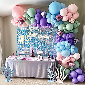 Rainbow Shimmer Wall Backdrop Glitter Backdrop 6ftx4ft Sequin Wall Backdrop for Birthday Decorations Anniversary Wedding Bachelorette Party Supplies