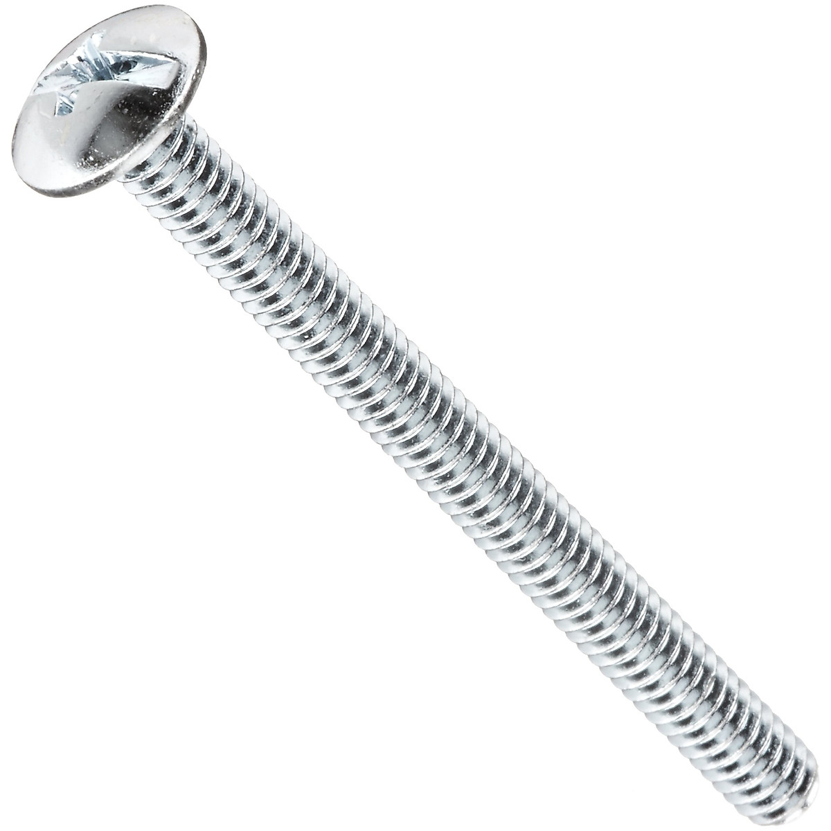 Small Parts 0830MCT Steel Truss Head Machine Screw, Zinc Plated Finish, Meets ASME B18.6.3, #2 Phillips/Slotted, #8-32 Thread Size, 1-7/8" Length, Fully Threaded, Imported (Pack of 100)