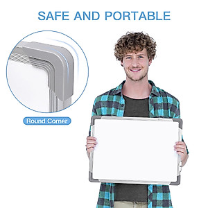 Small Weekly Dry Erase Board for Wall, ARCOBIS 12" x 16" Magnetic Calendar Whiteboard, Hanging Double-Sided White Board for Planning, Memo, to Do List, Drawing, School, Home, Office