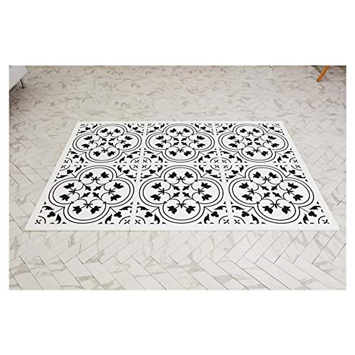 Eggyo Premium Stylish Foam Baby Mat, 72 by 48 Inches, White and Black