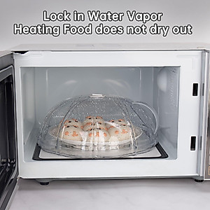 Zero Zoo Microwave Cover for Food - 10.5 Inch Clear Splatter Guard with Handle, Dishwasher-Safe, Multi-Use Tray : Pot Holders, Drying, Baking, Place Tray, Utensils Rest for Kitchen Counter
