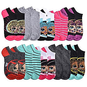 L.O.L. Surprise! Girl's Omg Dolls No Show Socks