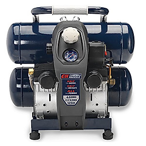Quiet Air Compressor, Lightweight, 4.6 Gallon, Half the Noise and Weight, 4X Life, All the Power (Campbell Hausfeld DC040500)