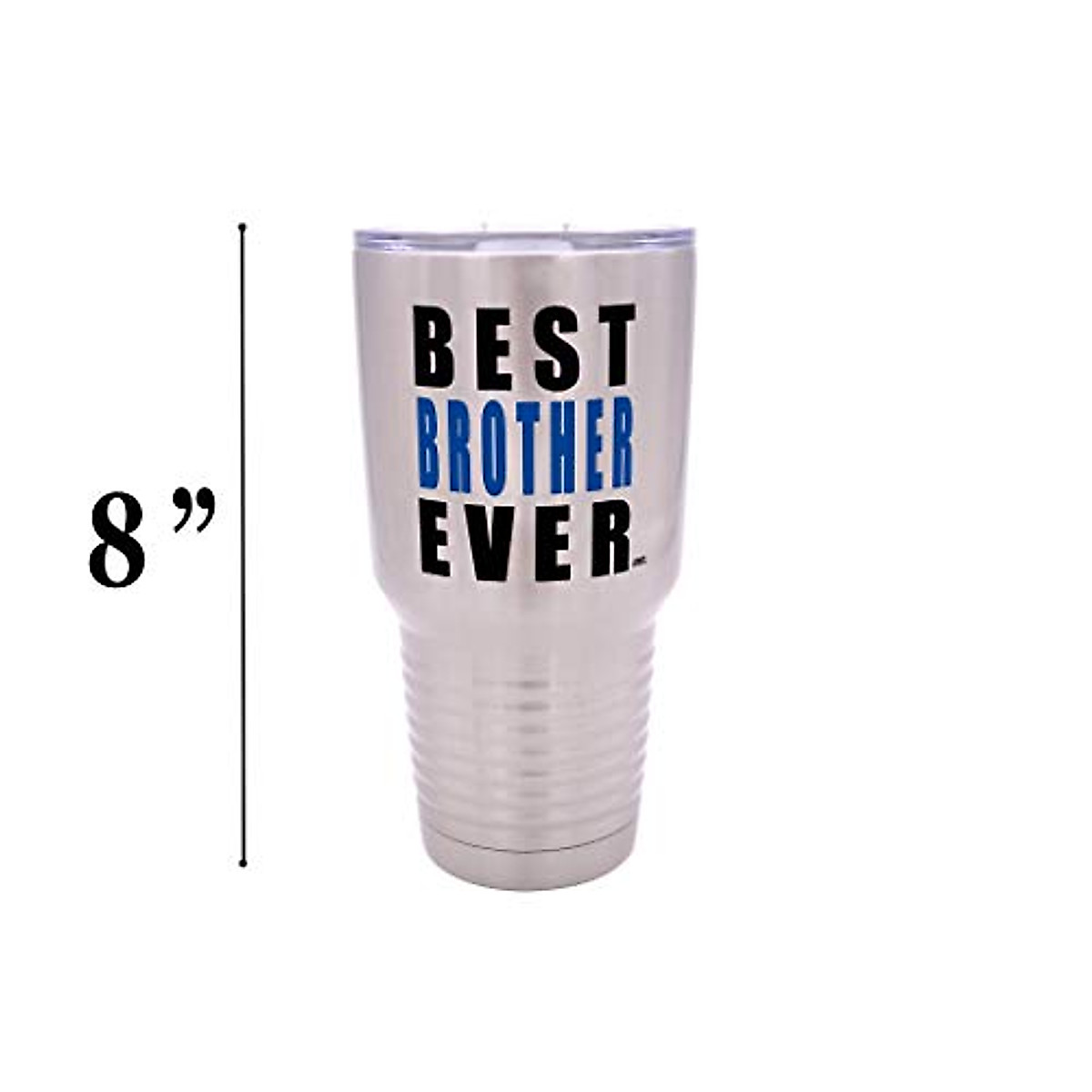 Rogue River Tactical Funny Best Brother Ever Large 30 Ounce Travel Tumbler Mug Cup w/Lid Sarcastic Work Gift For Him Friend Sibling