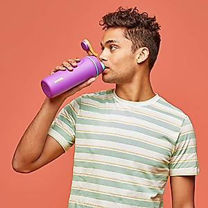 Owala Twist Insulated Stainless Steel Water Bottle for Sports and Travel, BPA-Free, 24-Ounce, Hint of Grape