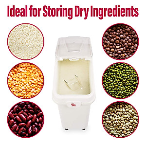 Bakn 21 Gallon / 335 Cup Mobile Ingredient Bin with Sliding Lid & Scoop Included