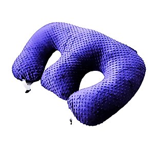 Twin Z The Pillow - Purple - 6 uses in 1 Twin Pillow ! Breastfeeding, Bottlefeeding, Tummy Time, Reflux, Support and Pregnancy Pillow! Contains no Foam!