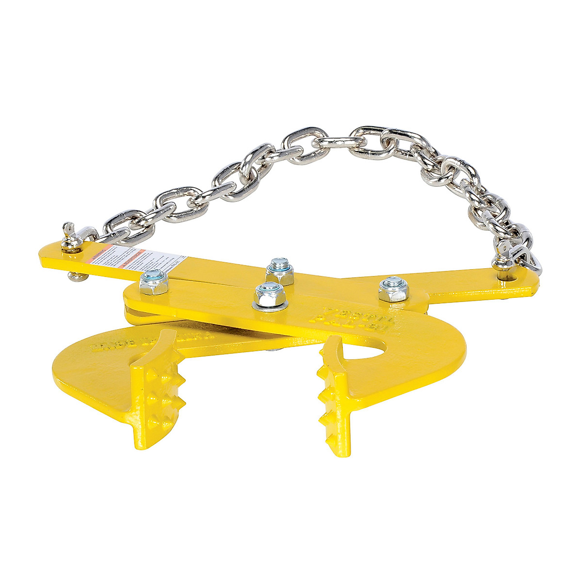 Vestil PAL-21 Steel Double Scissor Pallet Puller, 5000 lbs Capacity, 3" Opening x 2-3/4" Height Jaw, Yellow