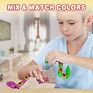 ArtCreativity Jointed Snake Toys Set of 12-15 Inch Long Plastic Snakes with Joining Pieces - Great Party Favor - Fidget Toy for Kids, Gift Idea for Boys and Girls, Carnival Prize - Sensory Toy