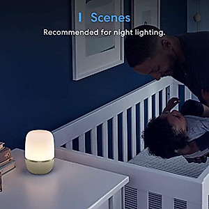 Smart WiFi Table Lamp, Bedside Lamp, Compatible with Apple HomeKit, Siri, Amazon Alexa, Google Assistant and SmartThings, Multi-Color Bedroom Lamp, Voice Control, App Control, Schedule