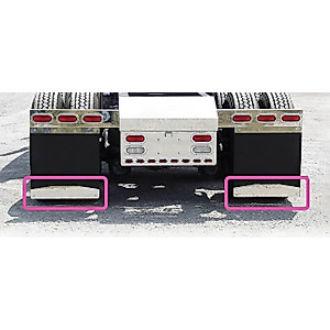 BLVD-LPF OBEY YOUR LUXURY Universal Stainless Steel Mud Flap Weights Semi Truck 24" X 4" Chrome 3 Stud Fit for 24" Wide Mud Flaps - Pair