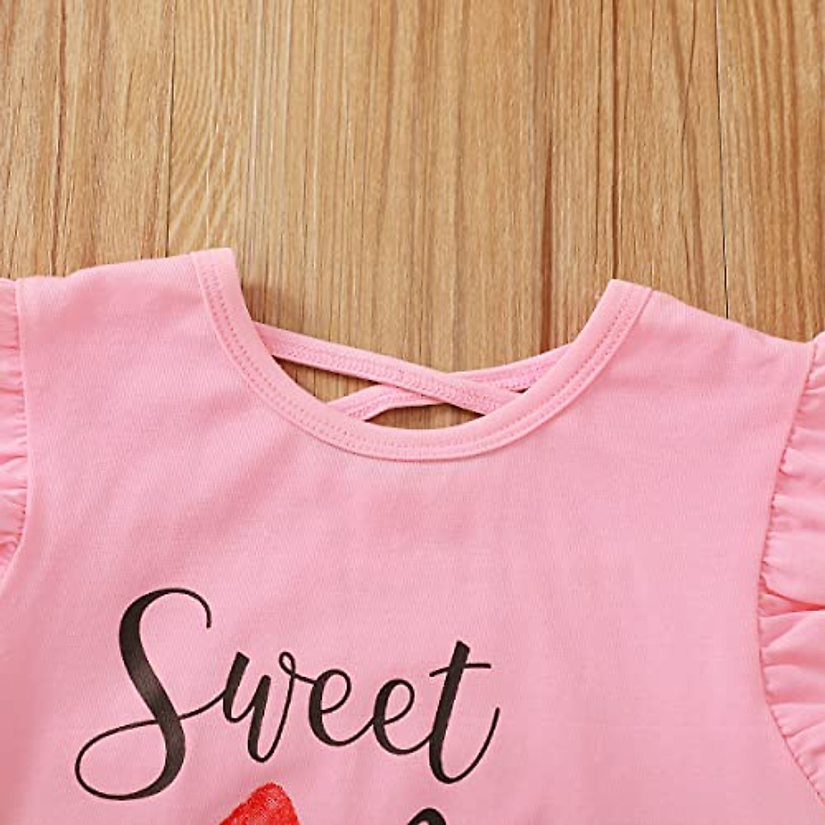 Baby Girl First Birthday Clothes 1st Birthday Girl Outfit Infant Watermelon Outfit (Pink,12-18 Months)