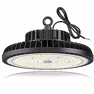 TREONYIA UFO LED High Bay Light, 200W 140LM/W 28,000LM CRI≥80 ETL&DLC Listed Commercial Bay Lighting - (800W HID/HPS Equivalent), UL 5’ Cable, Commercial Warehouse/Workshop/Wet Location Area Light