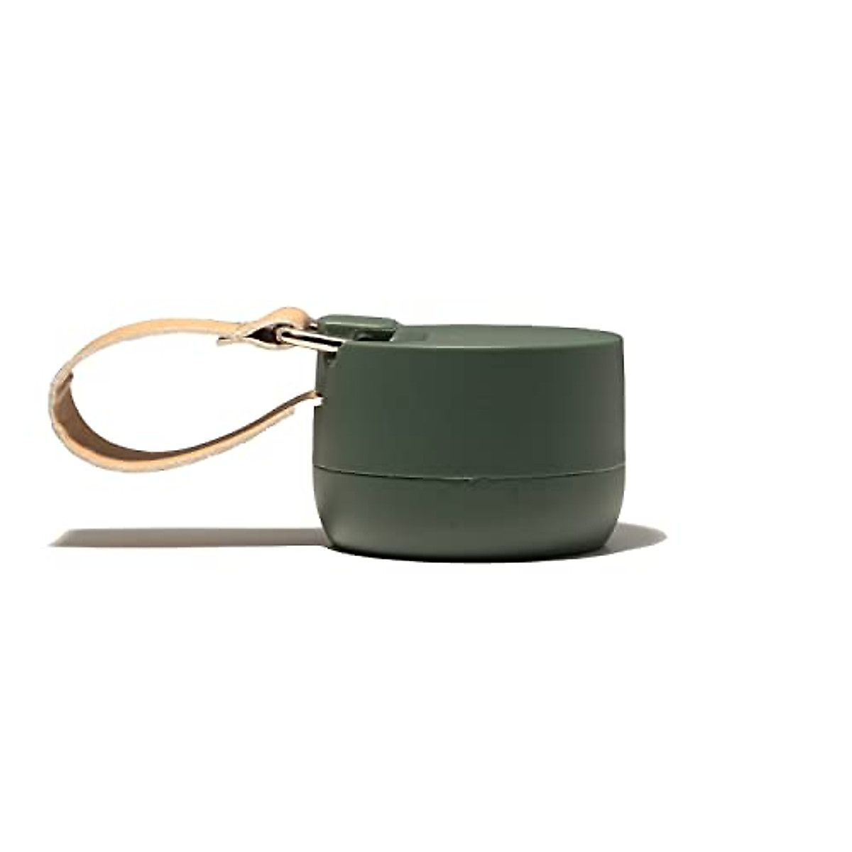 Boukali 400ML Glass Water Bottle With Magnetic Leather Strap/Silicone Sleeve/Leak Proof BPA Free (Green)